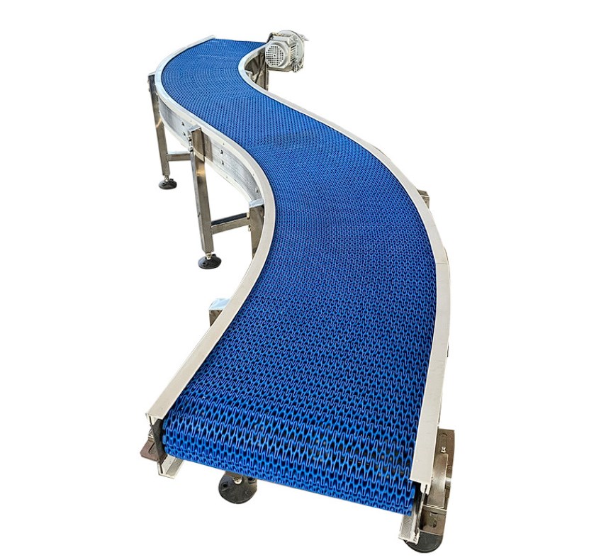 Plastic Modular Turn Conveyor – Hygienic Curve Conveyor System